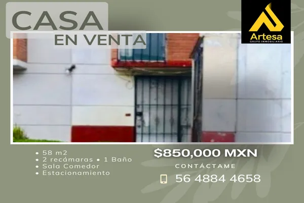 Casa disponible en venta en GOBERNADORA #SSS, Colonia Ecatepec...